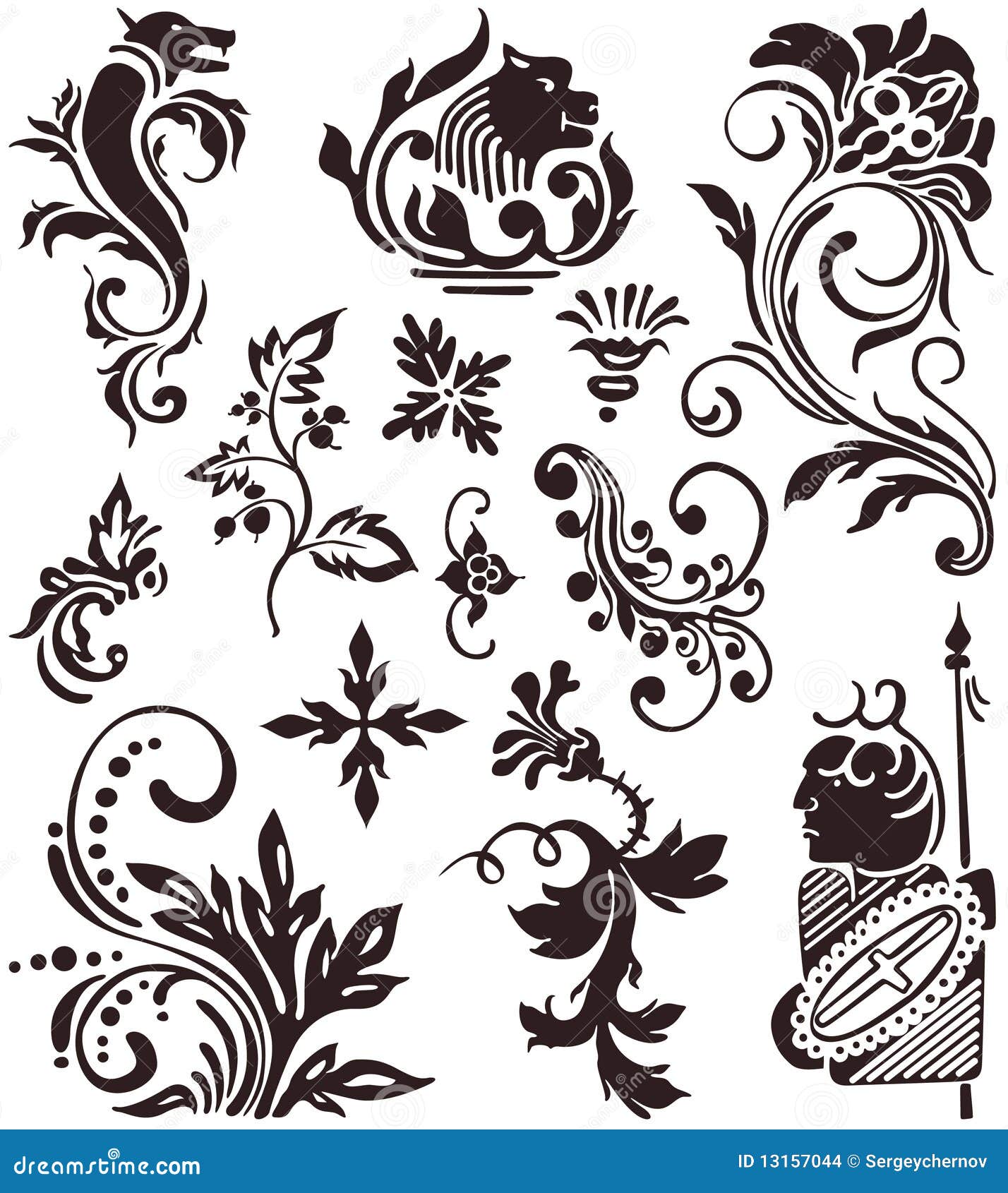 Flores stock vector. Illustration of classic, curve, deco - 13157044