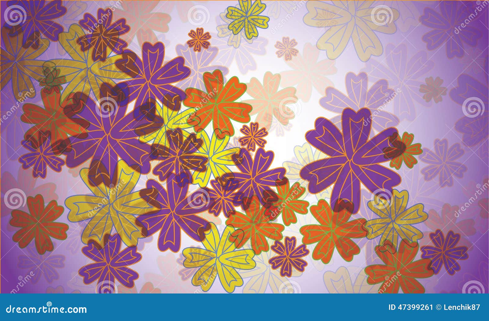 Flores abstractas stock de ilustración. Ilustración de estilo - 47399261