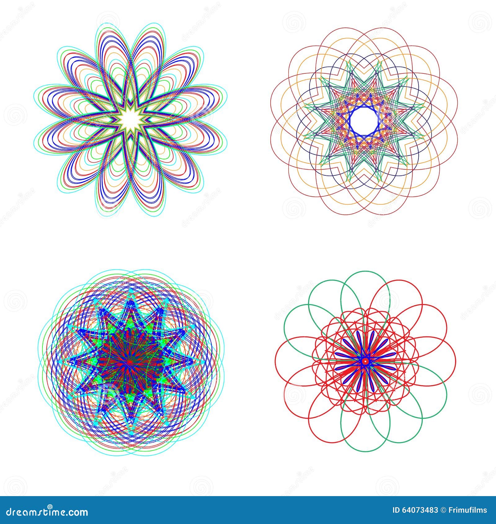 Flores abstractas ilustración del vector. Ilustración de digital - 64073483