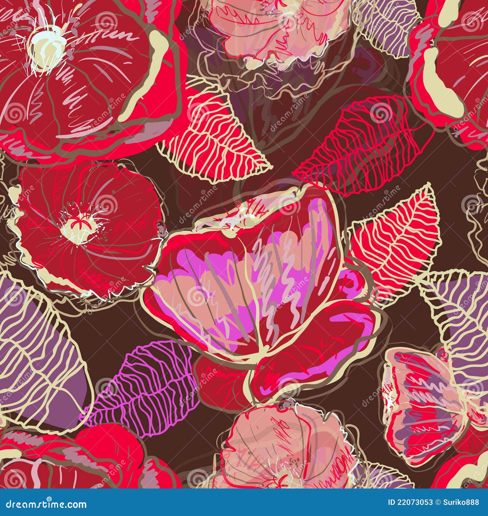 Flores Abstractas De La Acuarela Ilustración del Vector - Ilustración ...