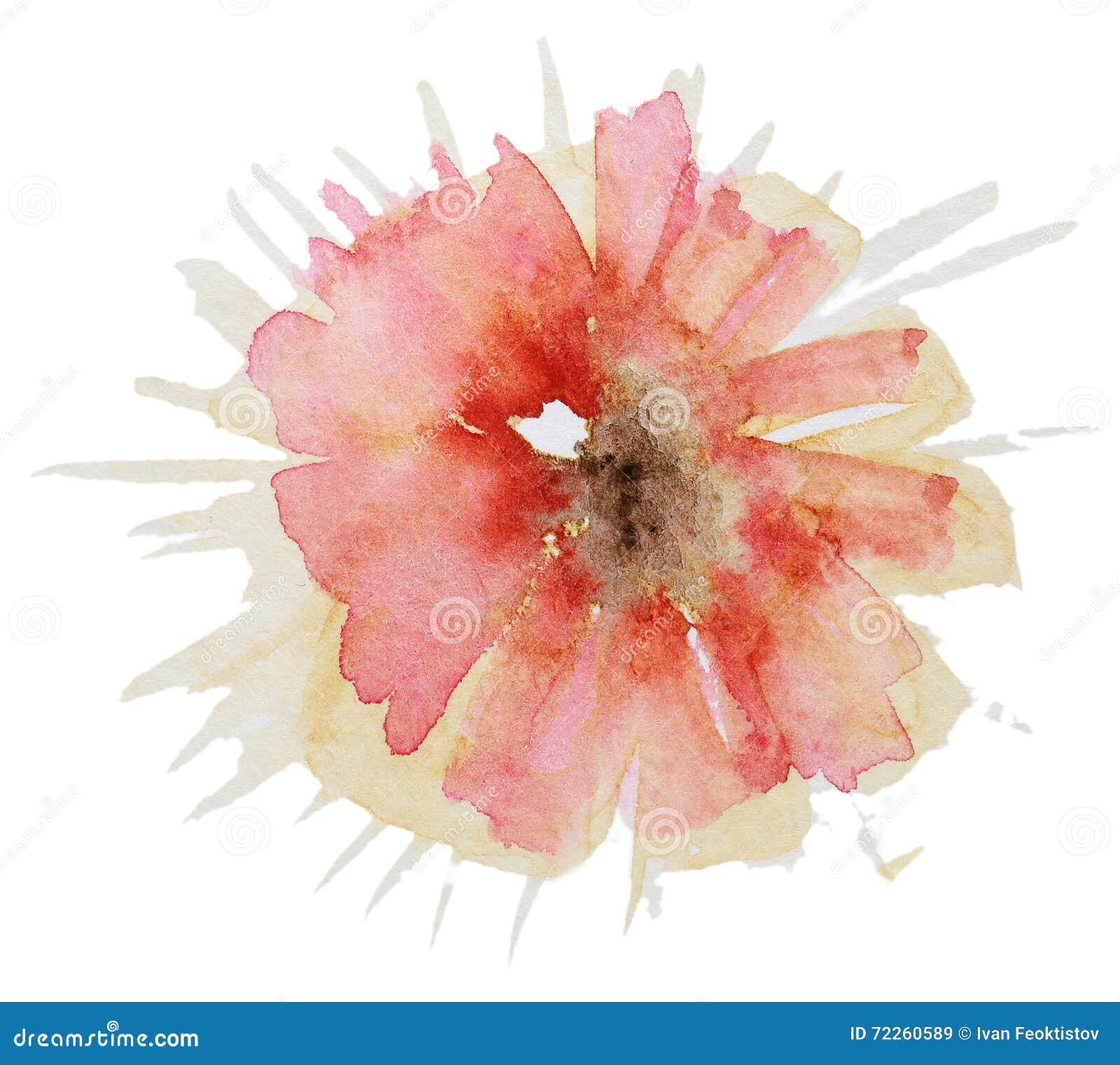 Flores Abstractas De La Acuarela Stock de ilustración - Ilustración de ...