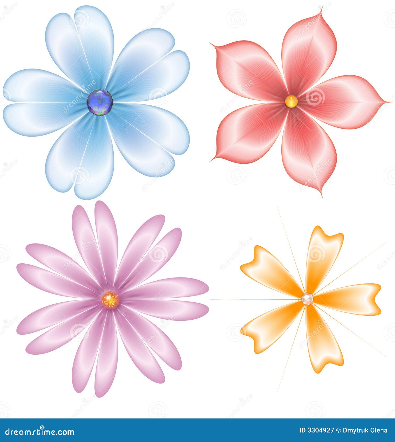 Flores coloreadas stock de ilustración. Ilustración de adornado - 3304927