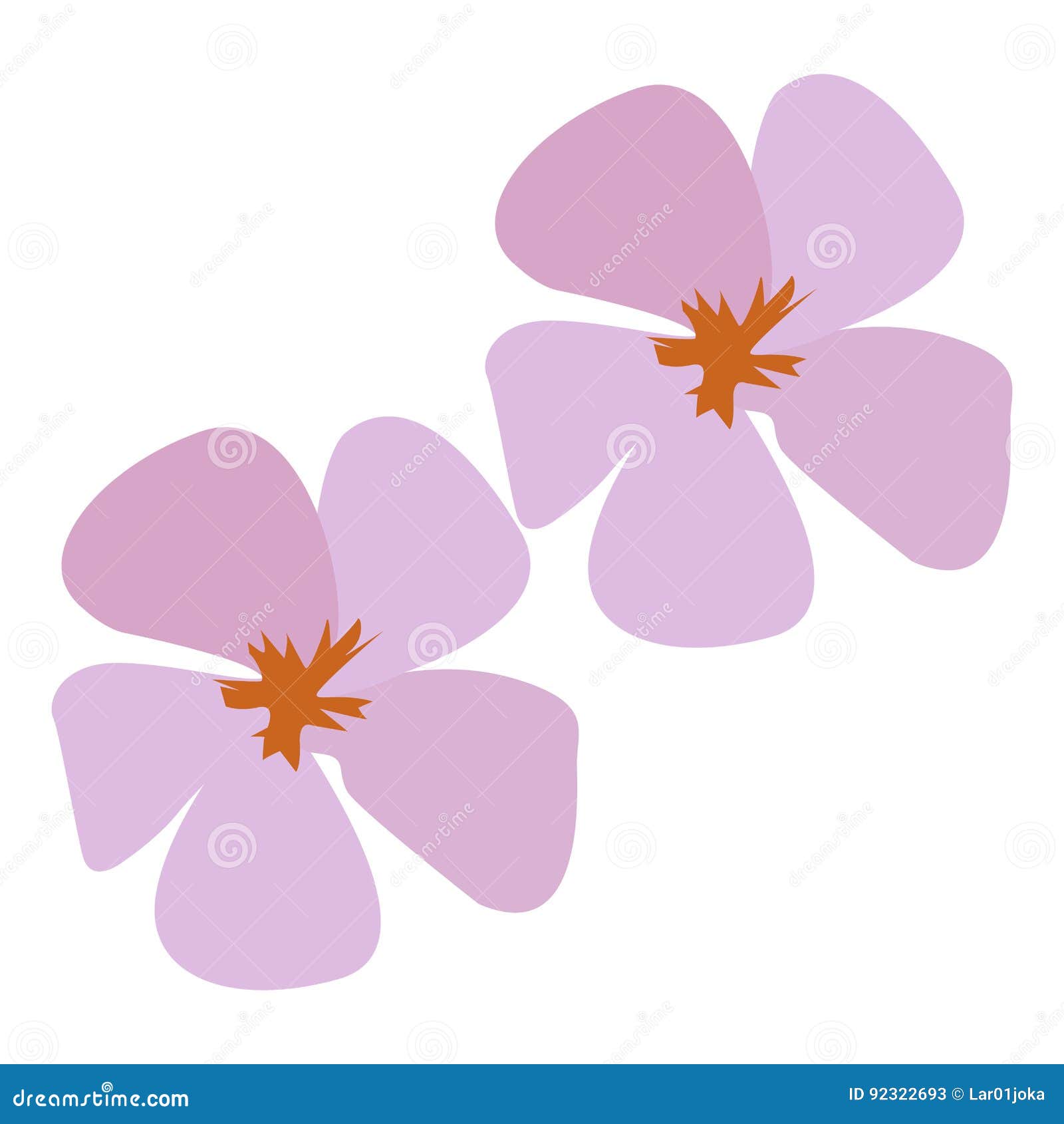 Flores coloreadas aisladas ilustración del vector. Ilustración de ...