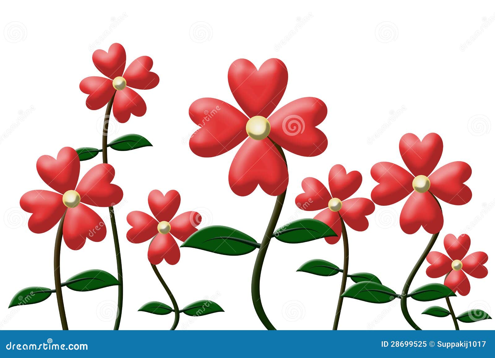 Flores del corazón stock de ilustración. Ilustración de fondo - 28699525