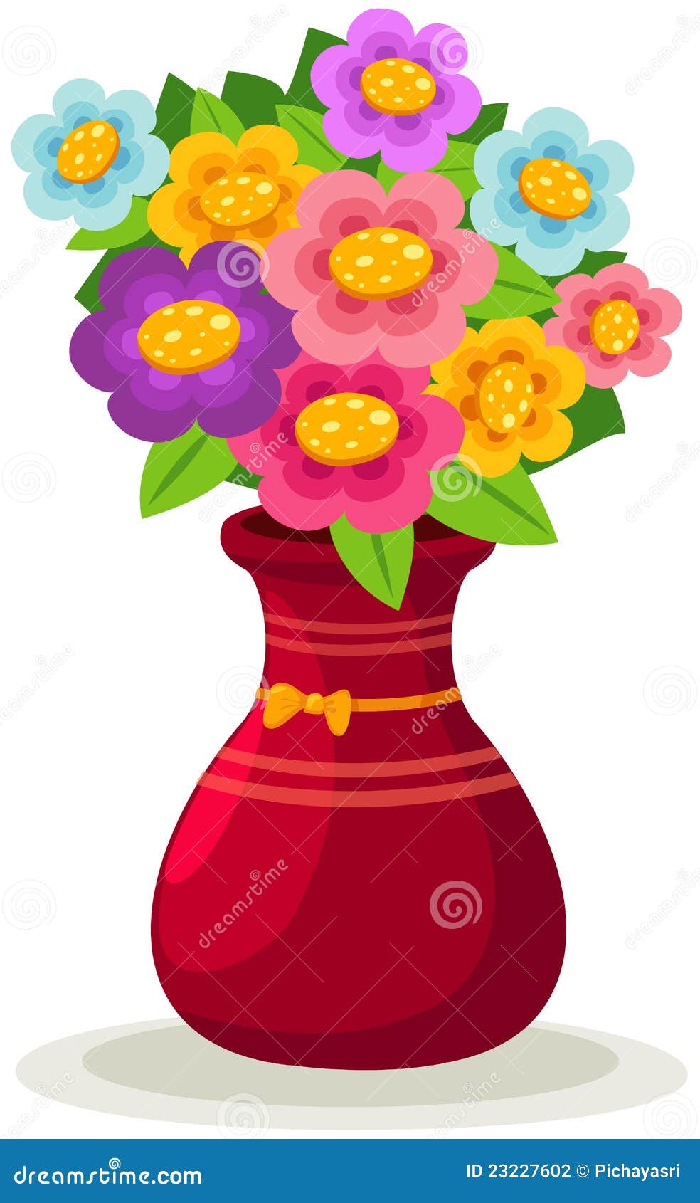 Flores en florero ilustración del vector. Ilustración de amor - 23227602