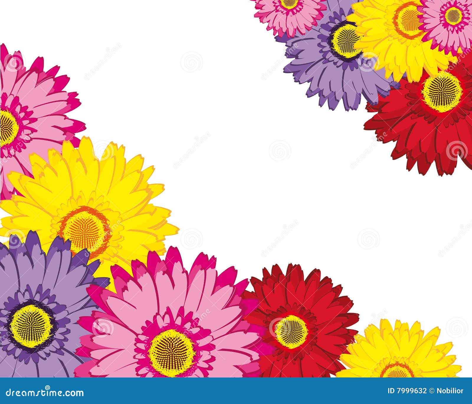 Flores Gerberas ilustración del vector. Ilustración de moderno - 7999632