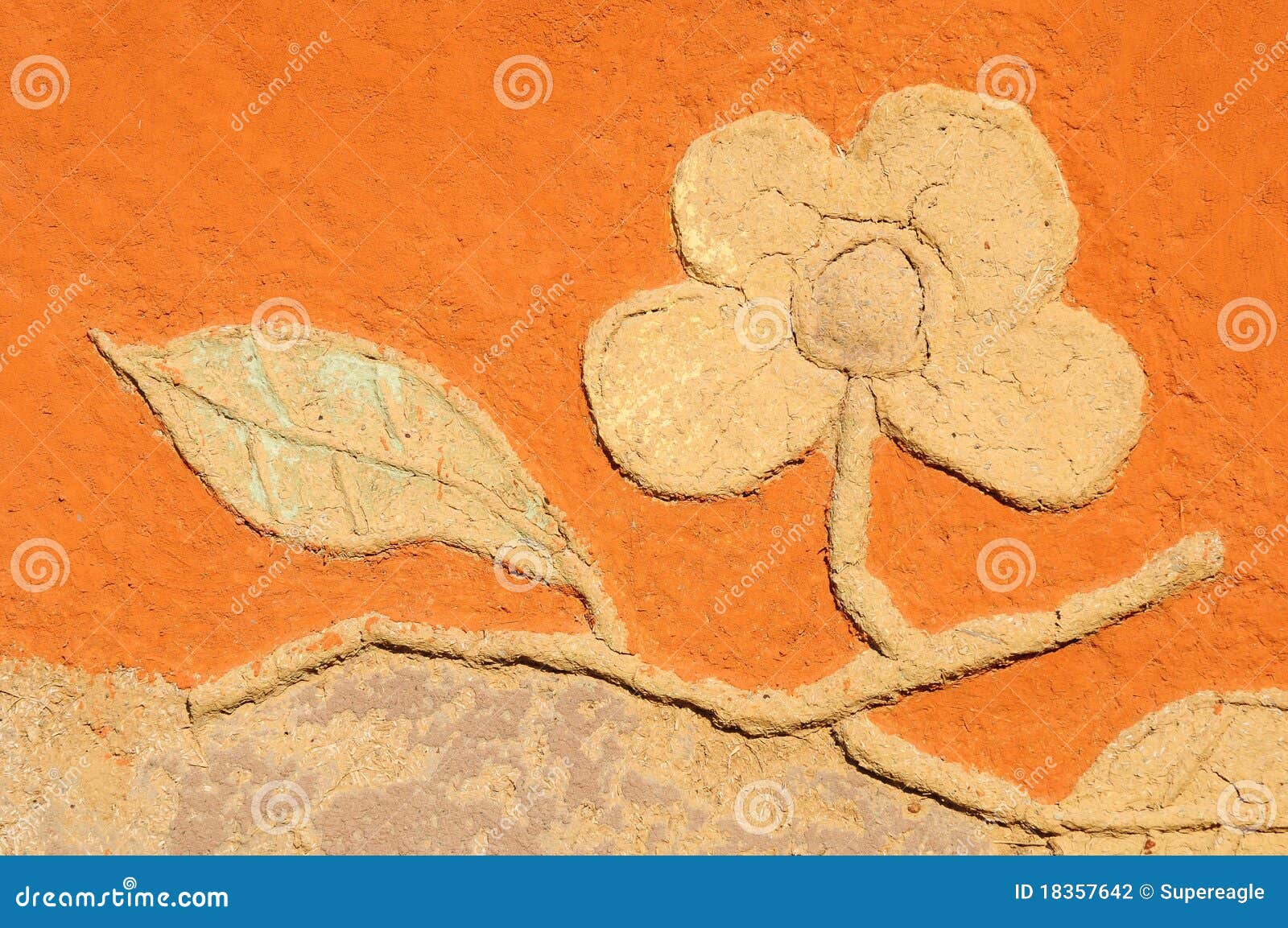 Flores Hechas De La Arcilla Foto de archivo - Imagen de pared, camino ...