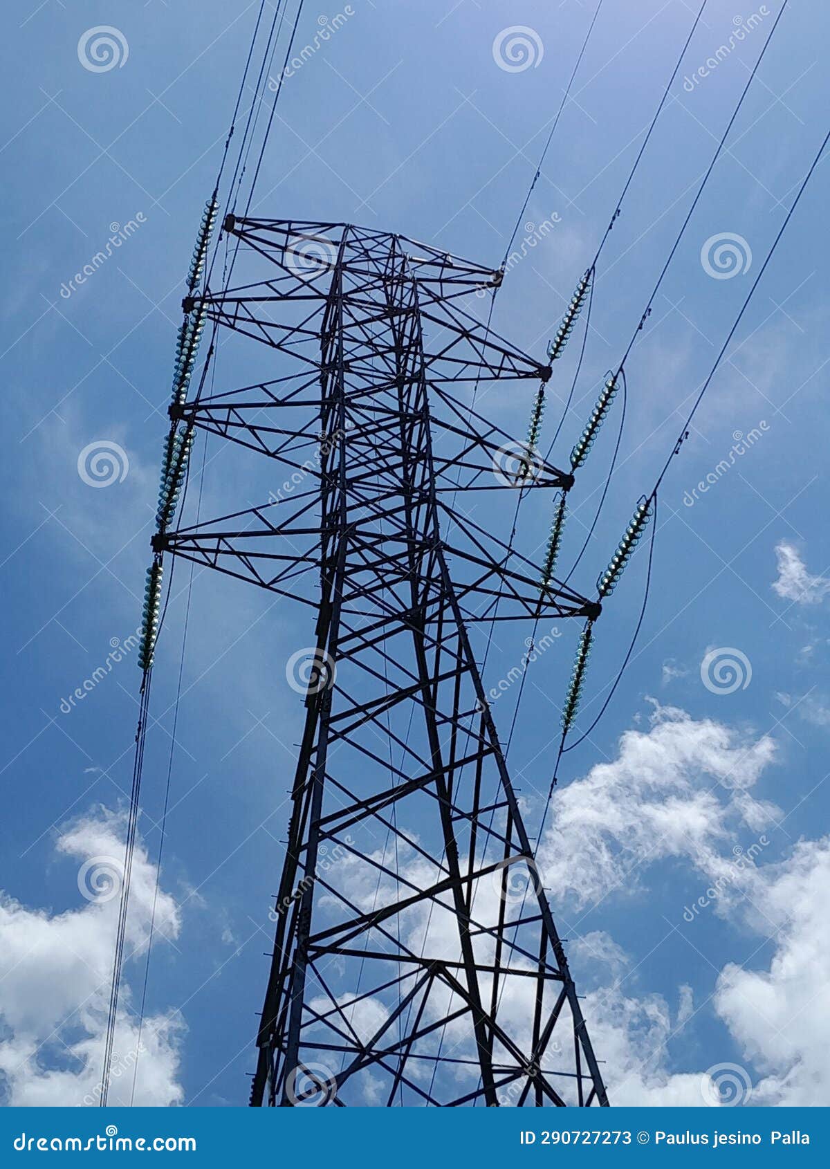 Flores High Voltage Overhead Line Tower Construction Stock Image ...