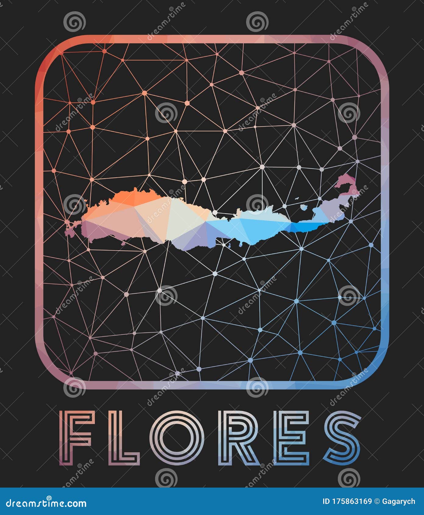 Flores map design. stock vector. Illustration of country - 175863169