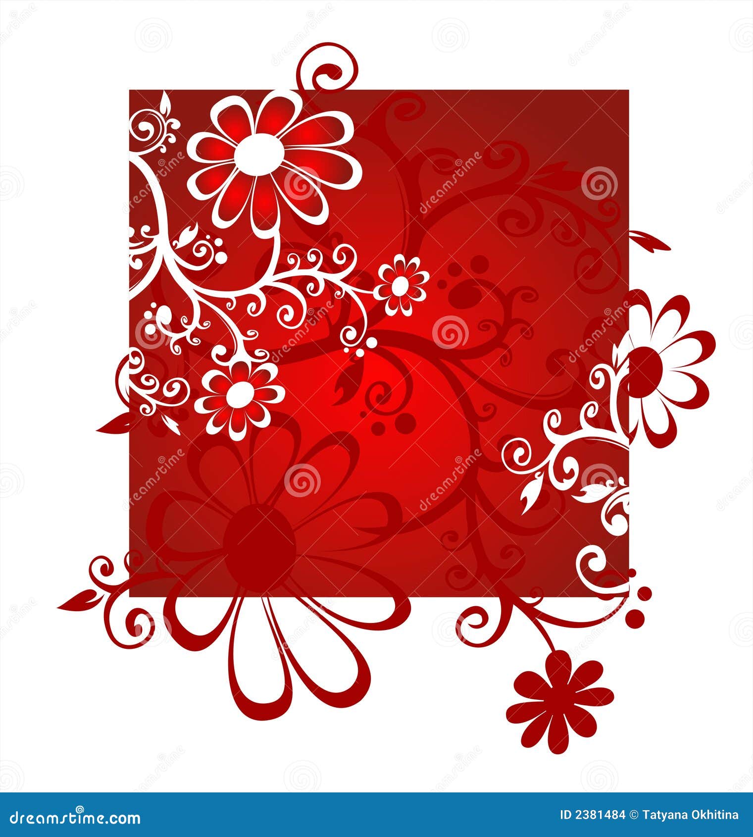 Flores rojas ilustración del vector. Ilustración de hermoso - 2381484