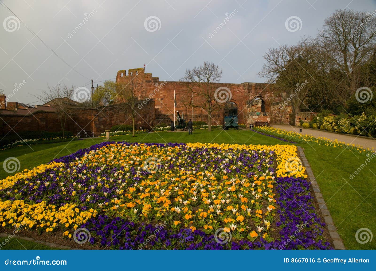 Flores y castillo foto de archivo. Imagen de recorrido - 8667016