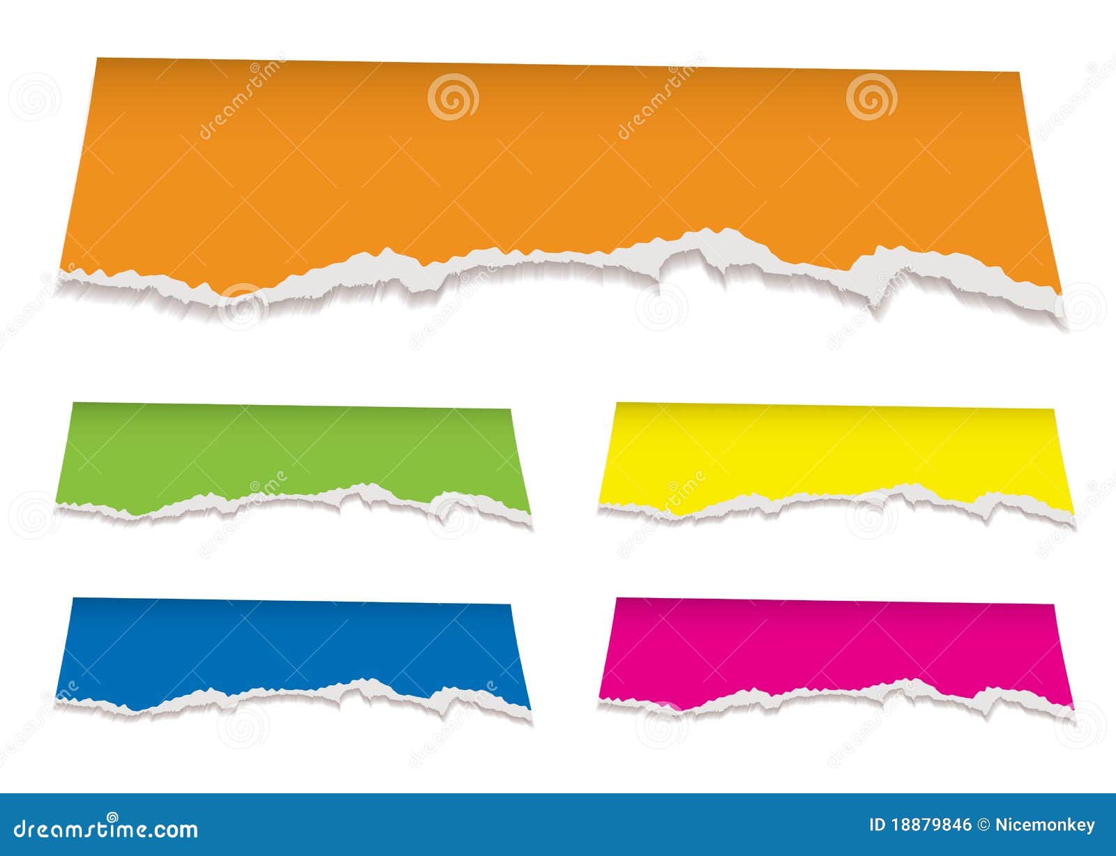 Florescent Torn Paper Header Stock Vector - Illustration of sticker ...