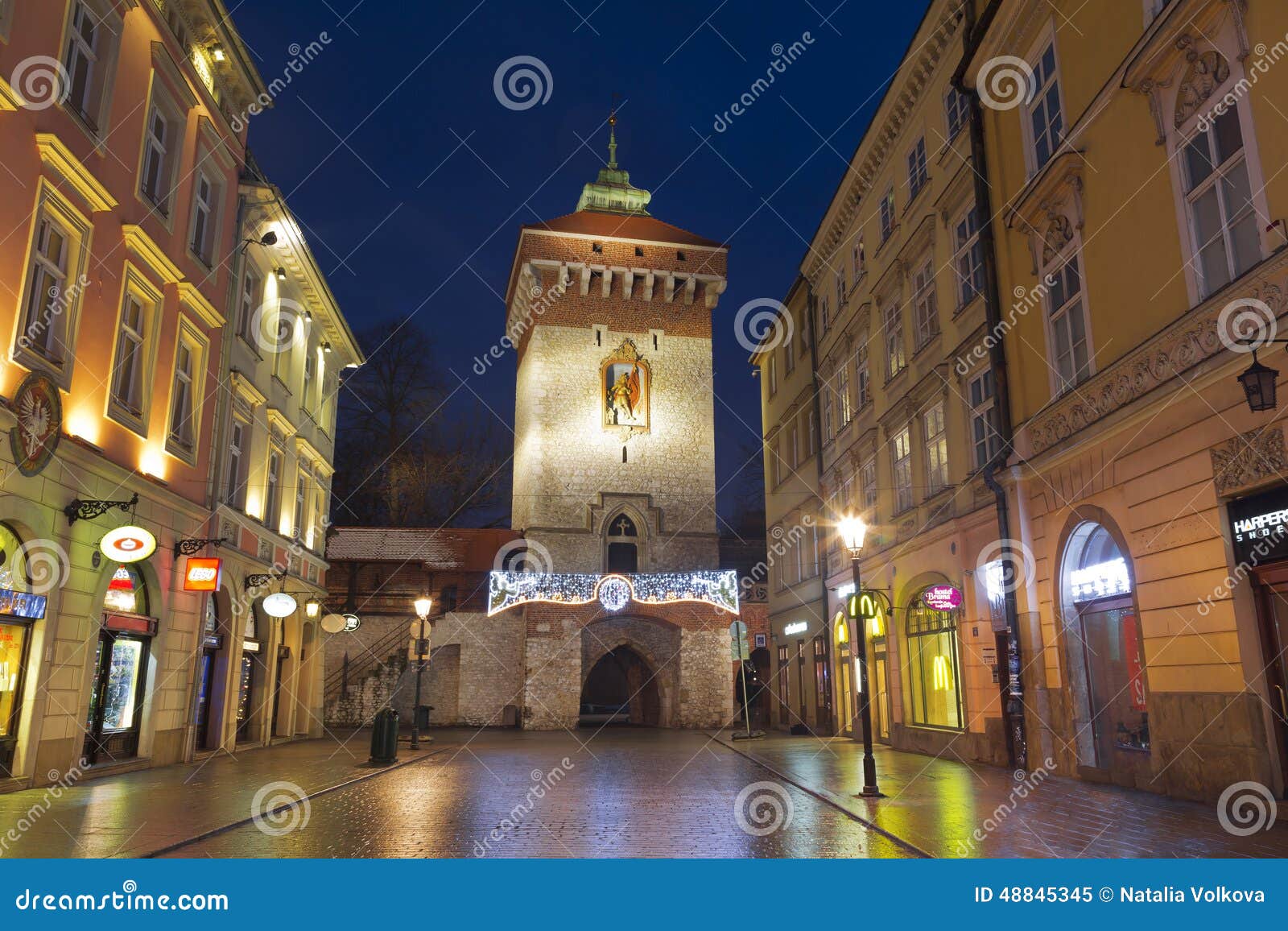 Florian gate in Krakow editorial image. Image of landscape - 48845345