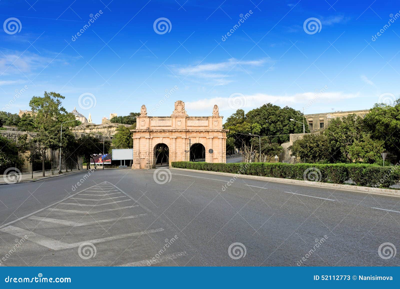 Floriana Gate stock image. Image of stone, front, palace - 52112773
