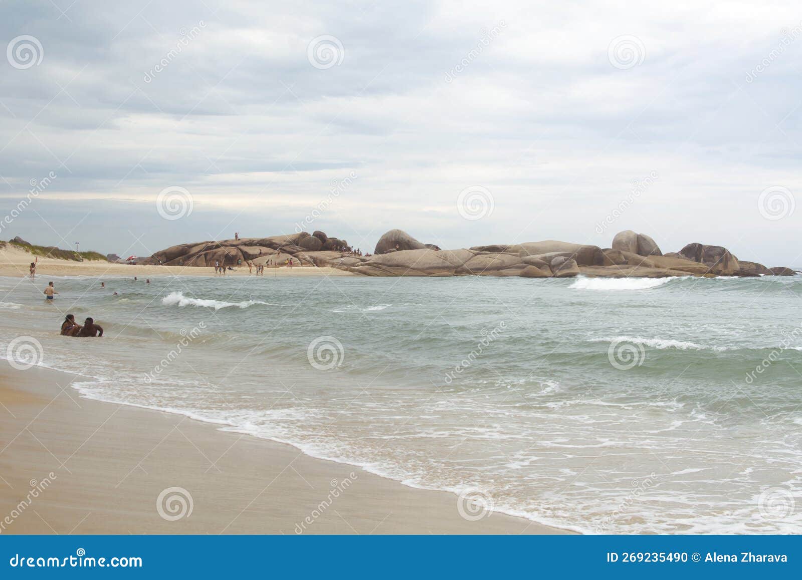 FLORIANOPOLIS, BRAZIL - JANUARY 22, 2023 : People Relax on the Beach ...