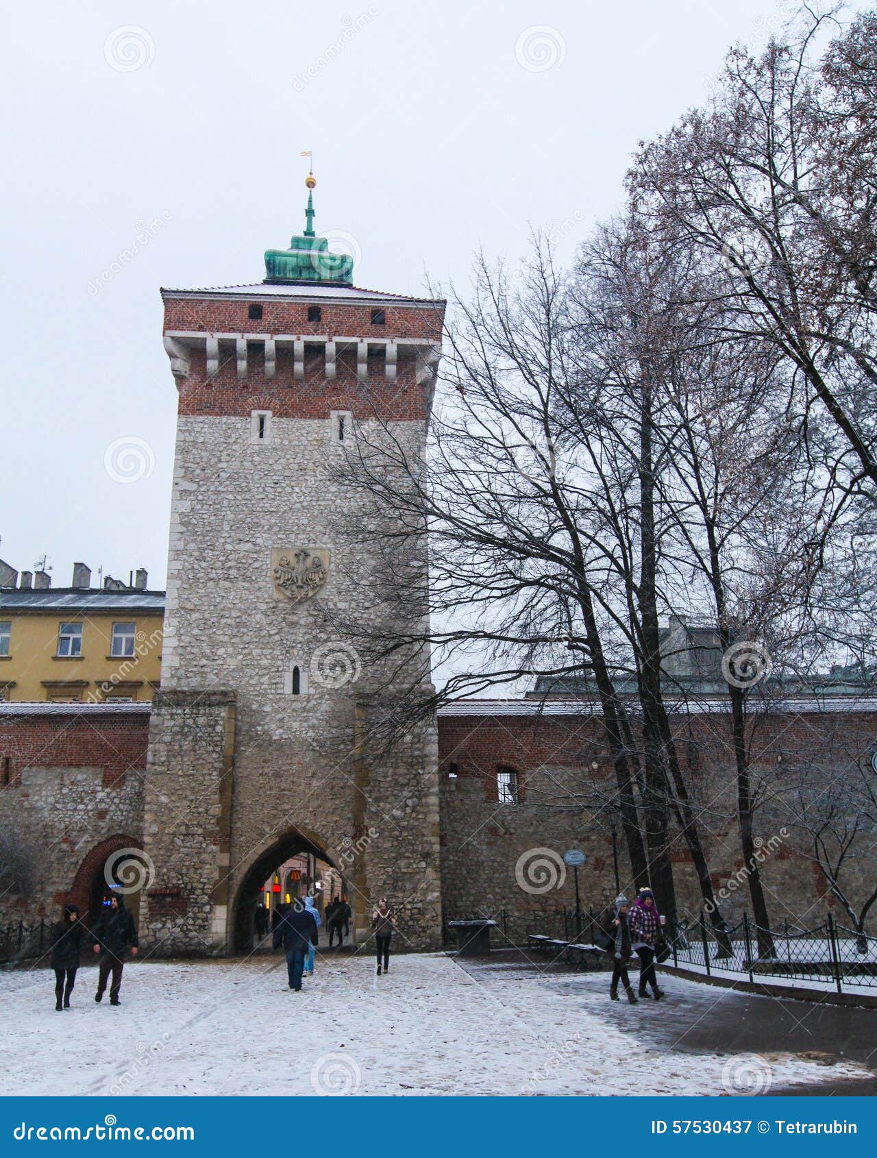Florianska Gate, The Oldest Gate Of Historic Walls Of The Old Town ...