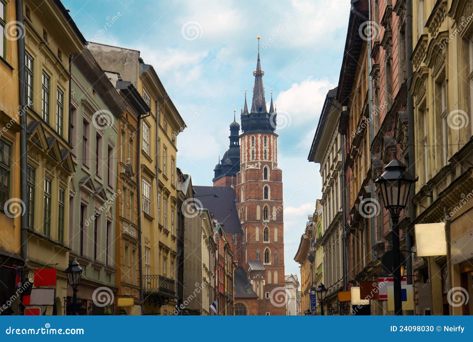 Florianska Street, Krakow, Poland Stock Photo - Image of outdoor ...