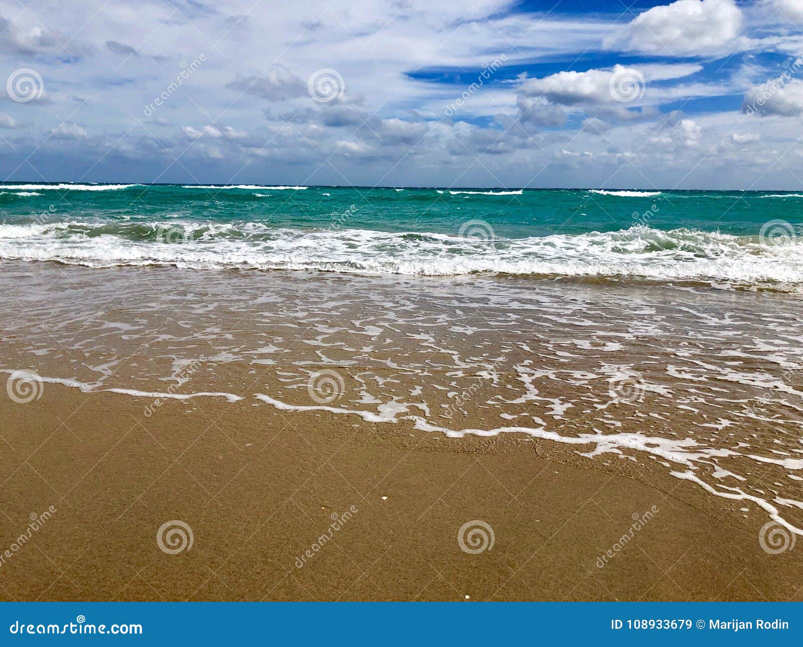 Florida beach with waves stock image. Image of florida - 108933679