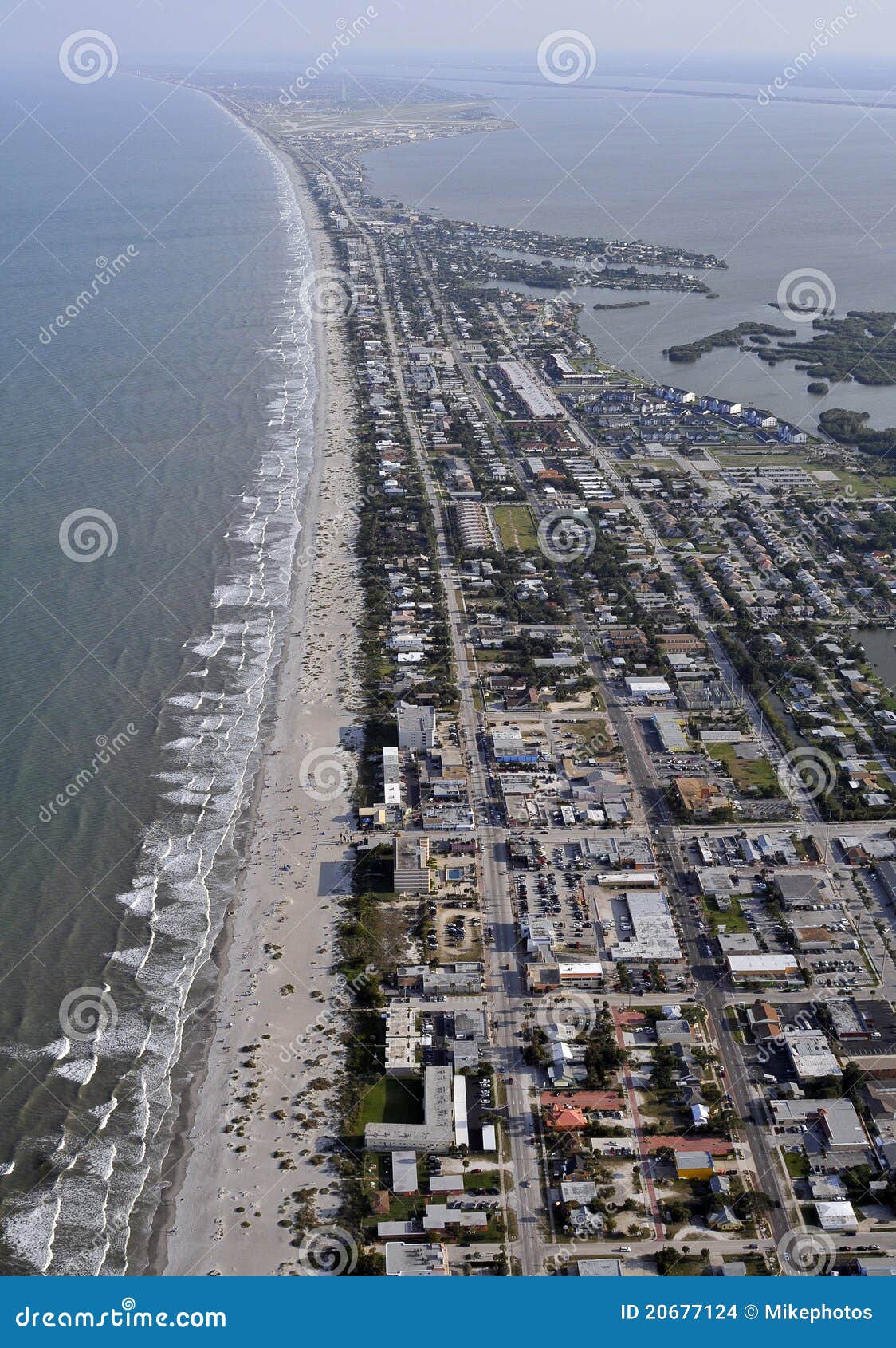 Florida coastline stock photo. Image of city, aerial - 20677124