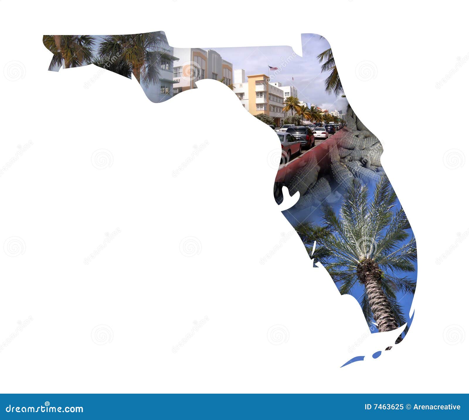 Florida Collage stock illustration. Illustration of sign - 7463625