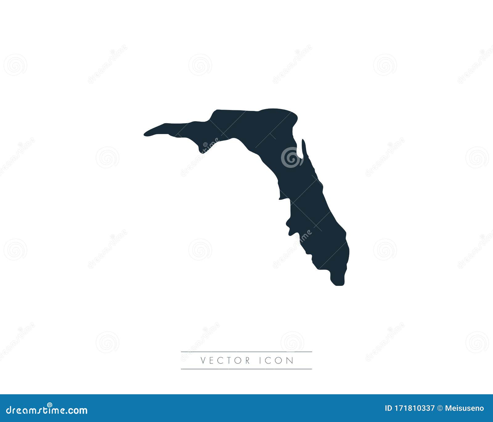 Florida Countries Map Vector Icon Template Illustration Design Stock ...