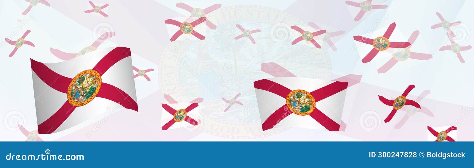 Florida Flag-themed Abstract Design on a Banner. Abstract Background ...