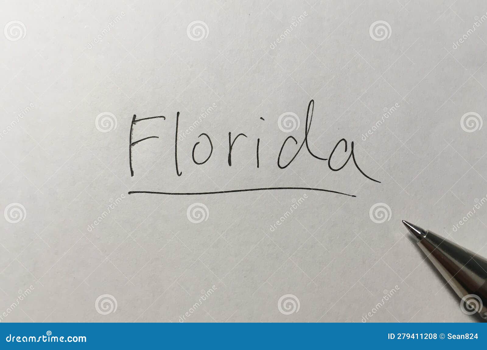 Florida stock photo. Image of paper, symbol, sign, handwriting - 279411208