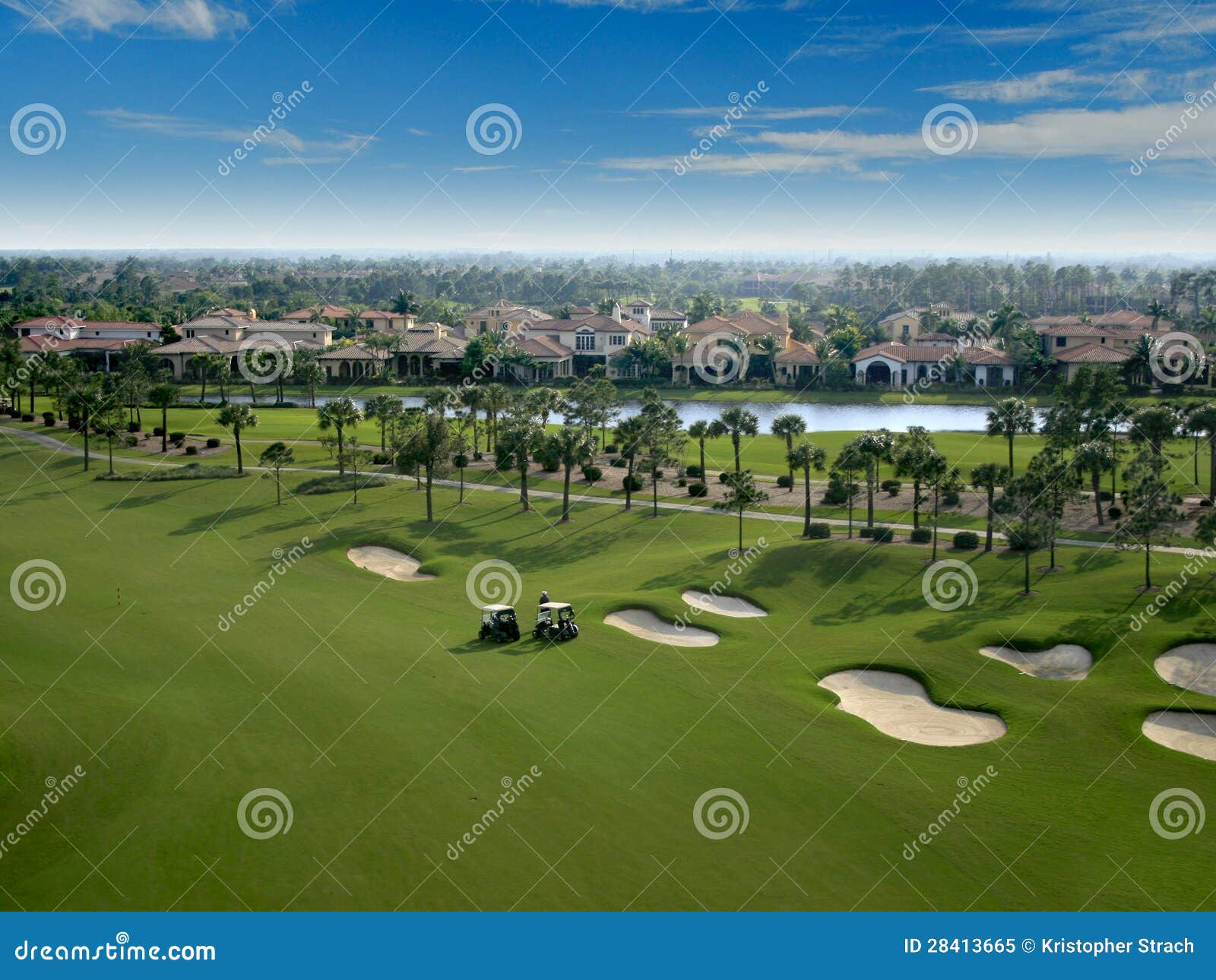 Florida Golf Course Flyover Stock Image - Image of lifestyle, play ...