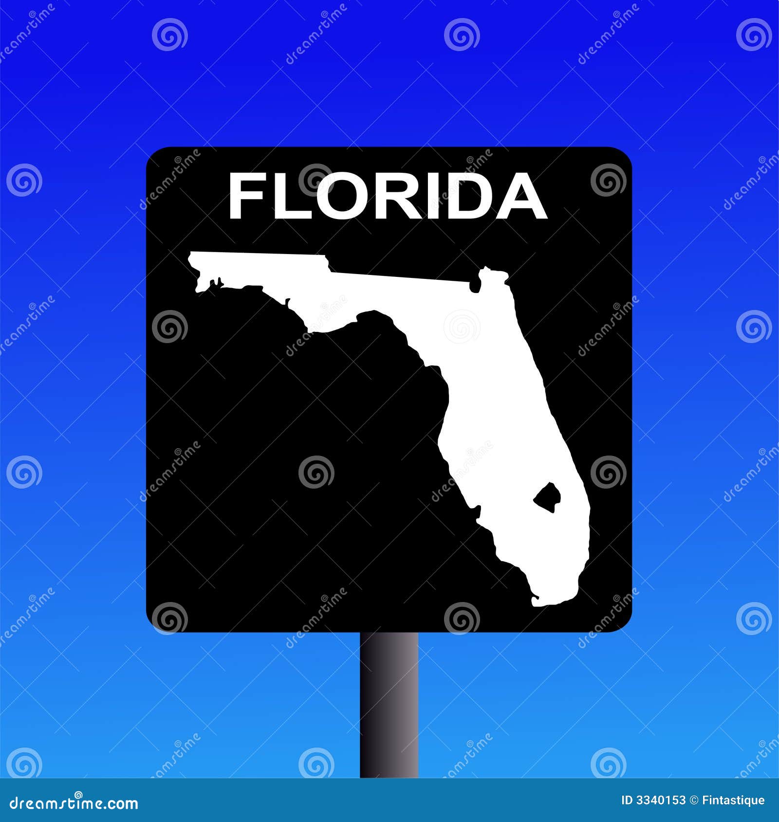 Florida highway sign stock vector. Illustration of outline - 3340153