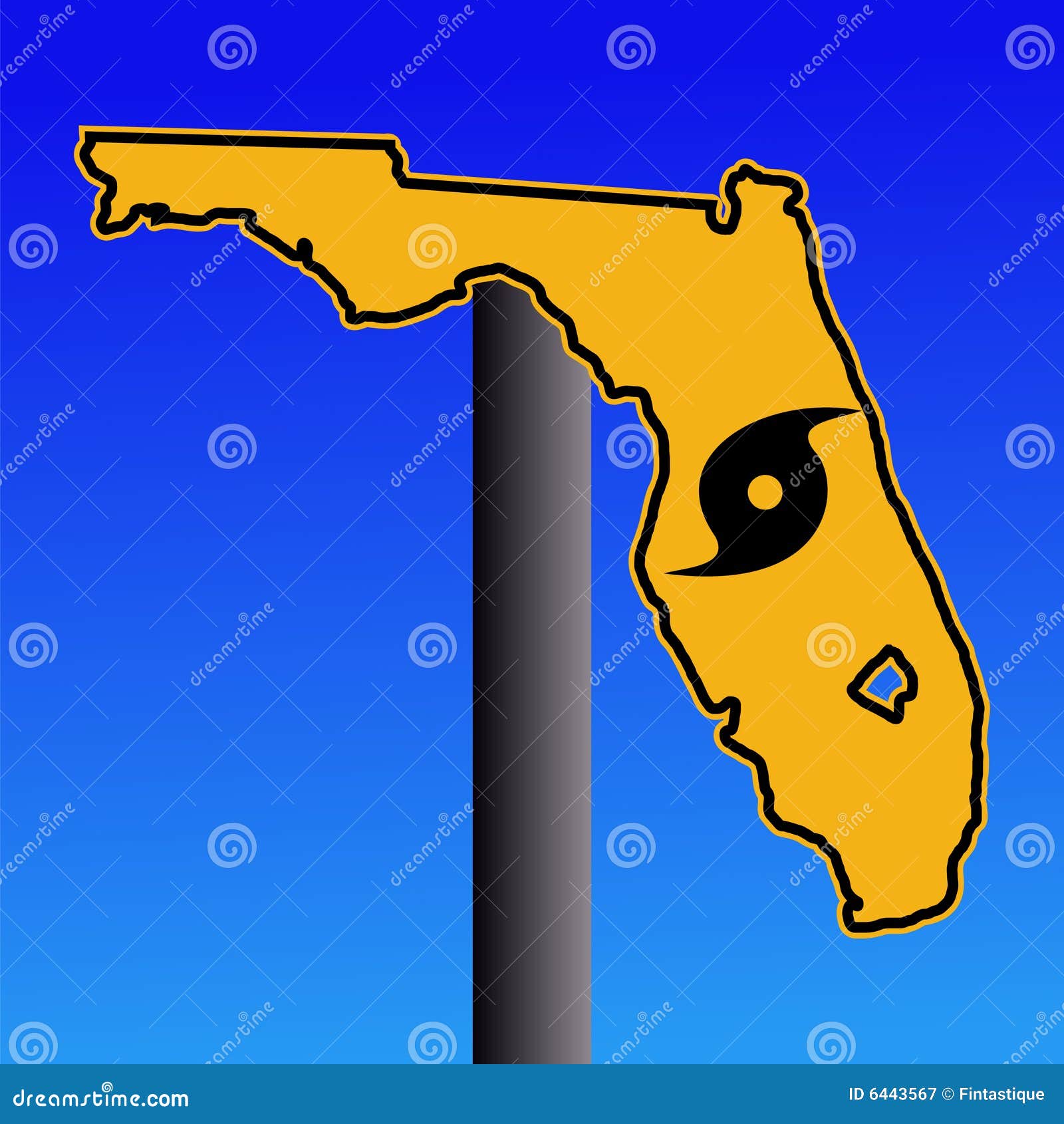 Florida Hurricane Warning Sign Stock Vector - Illustration of caution ...