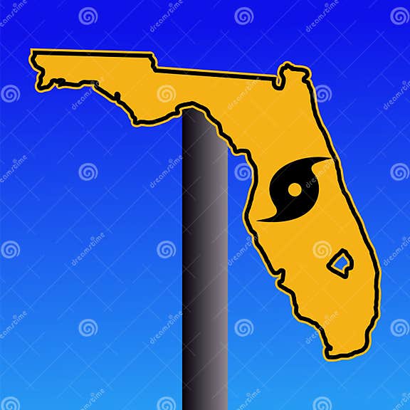 Florida Hurricane Warning Sign Stock Vector - Illustration of caution ...