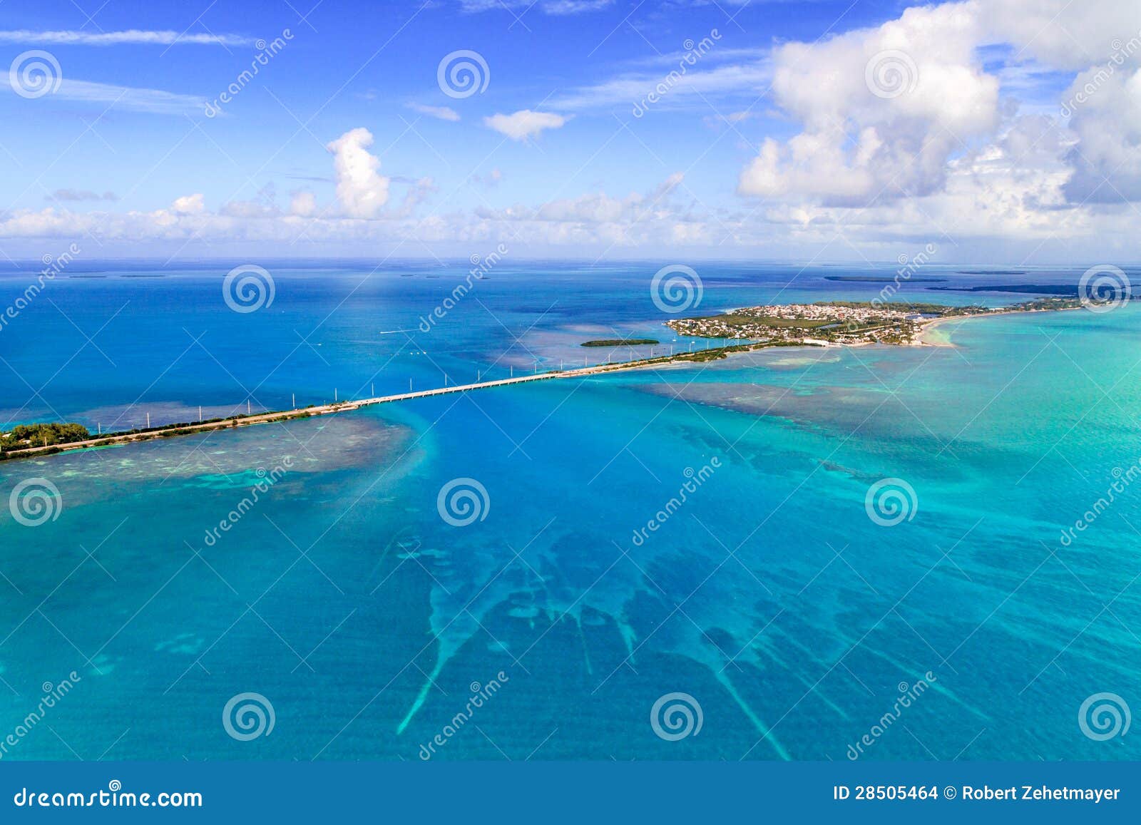 Florida Keys Aerial View with Bridge Stock Photo - Image of clear ...