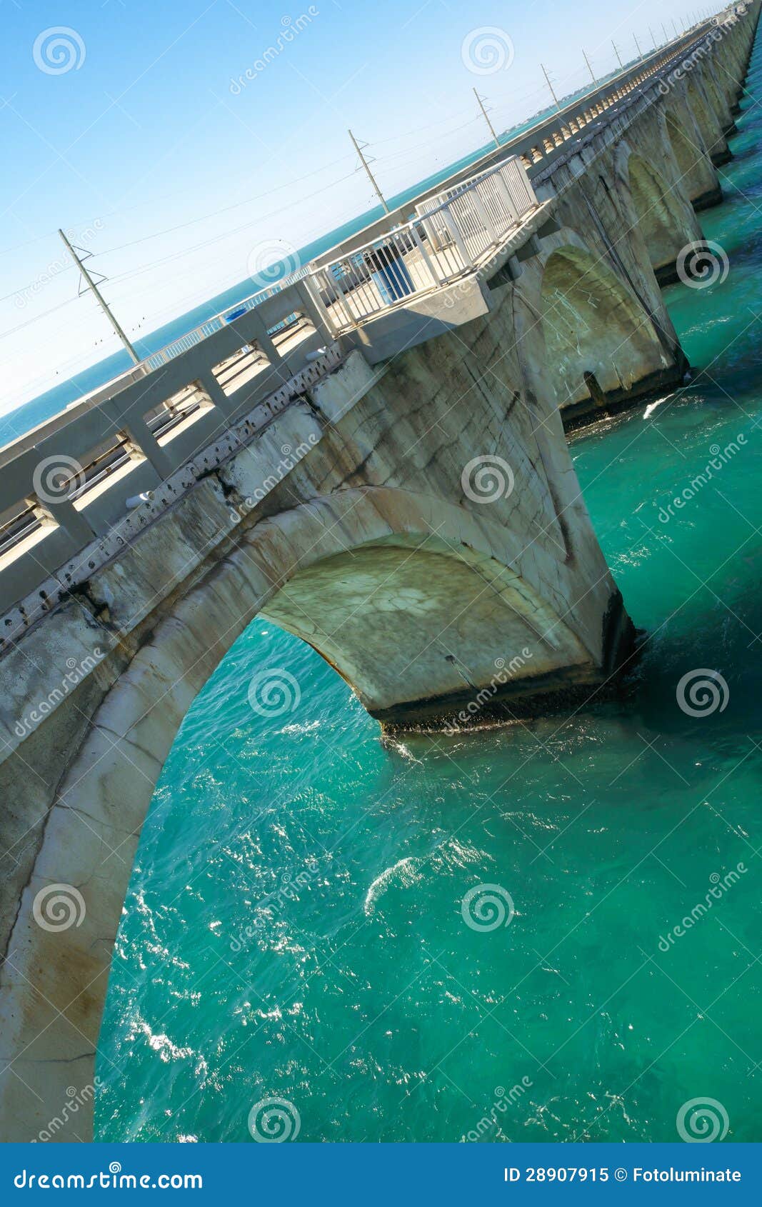 Florida Keys bridge stock image. Image of railroad, water - 28907915