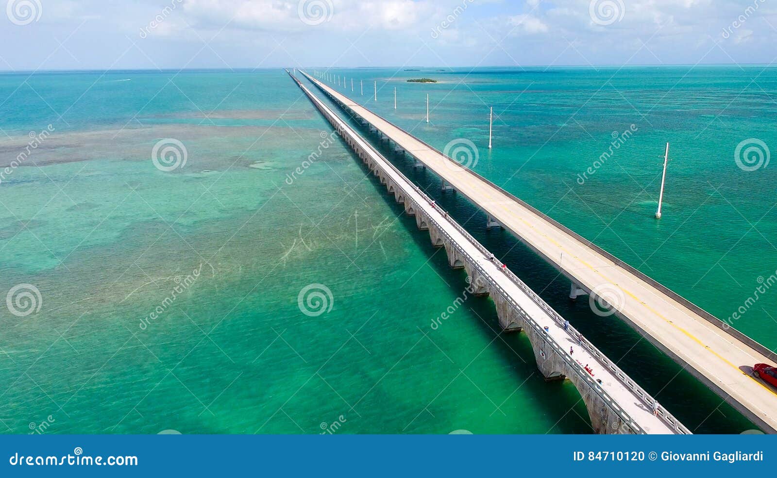 Florida Keys Bridge, Aerial View Stock Photo - Image of florida, bridge ...