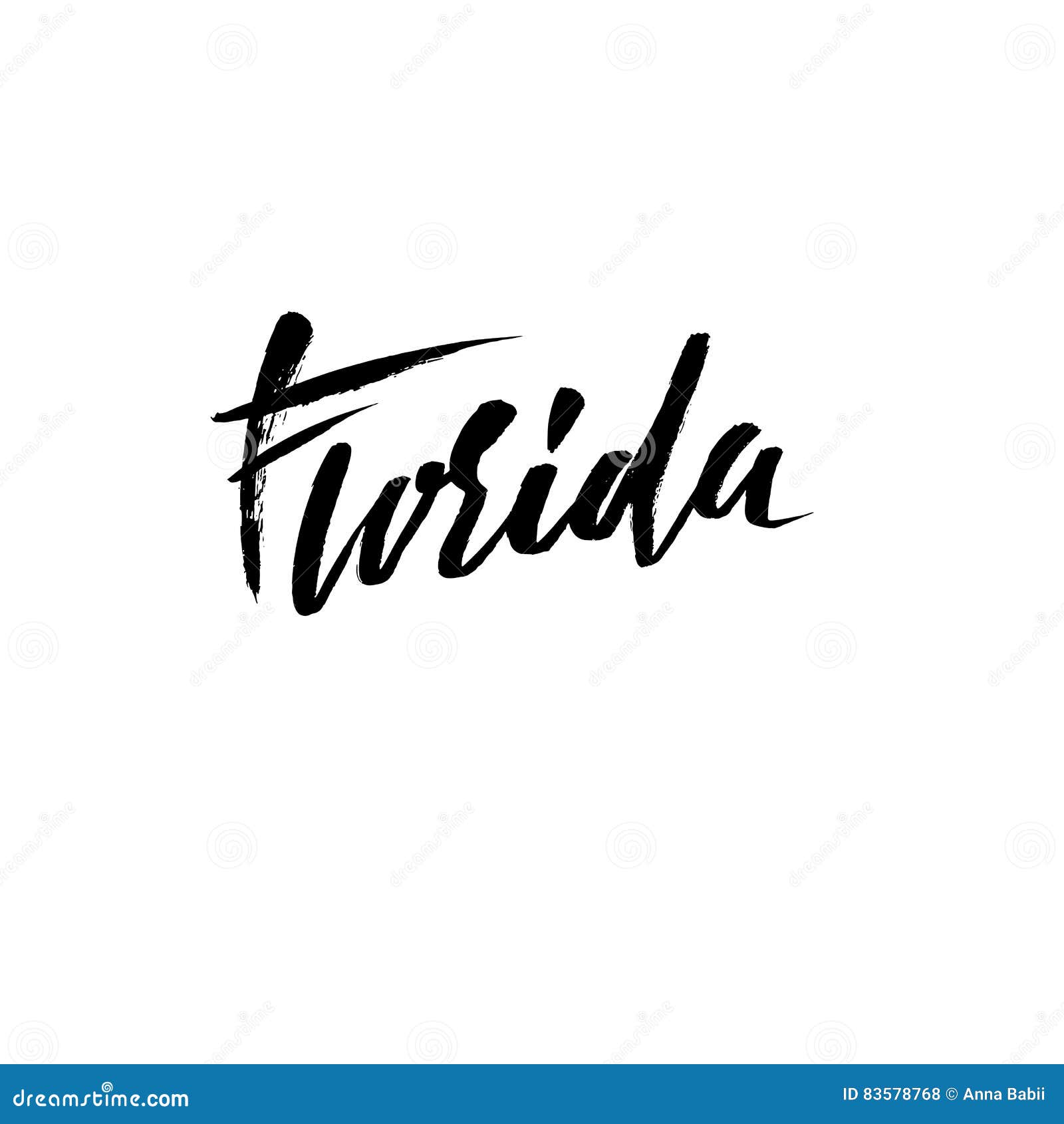 Florida Lettering. Retro Typography Print. Vintage Text. Stock Vector ...