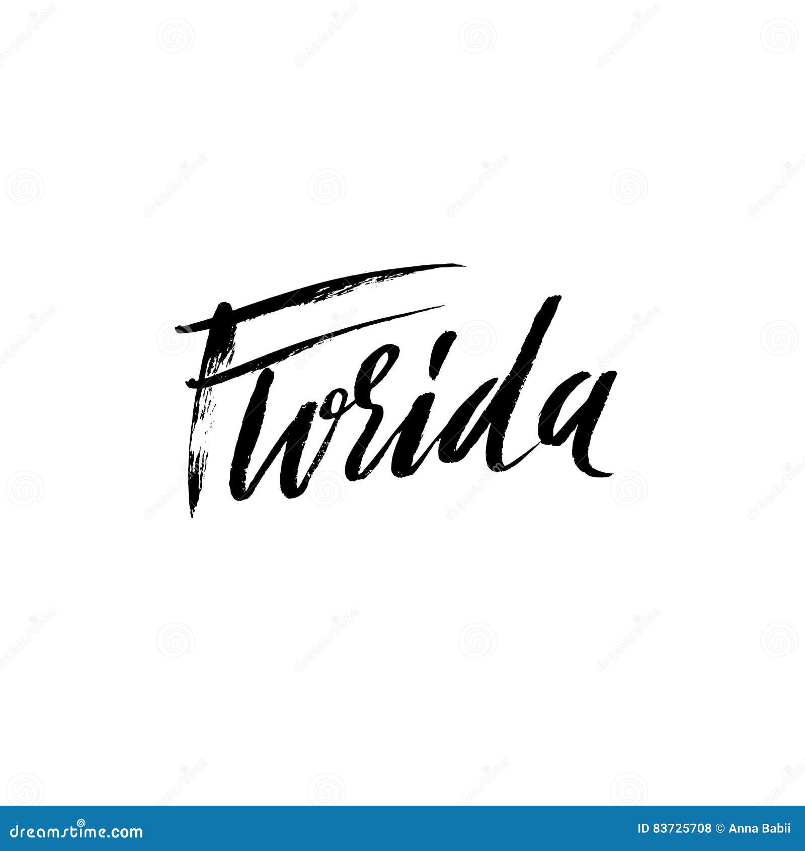 Florida Lettering. Retro Typography Print. Vintage Text. Stock Vector ...