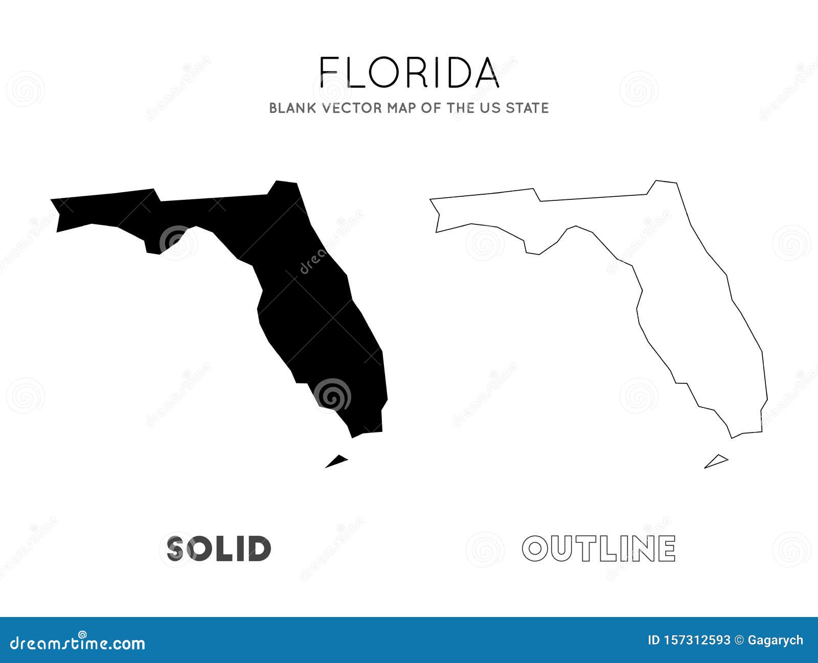 Florida map. stock vector. Illustration of location - 157312593