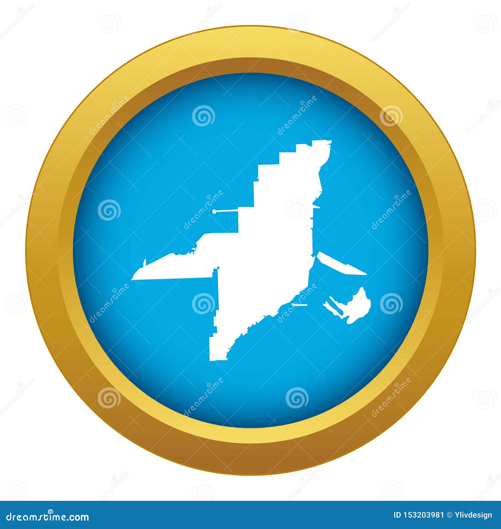 Florida Map Icon Blue Vector Isolated Stock Vector - Illustration of ...