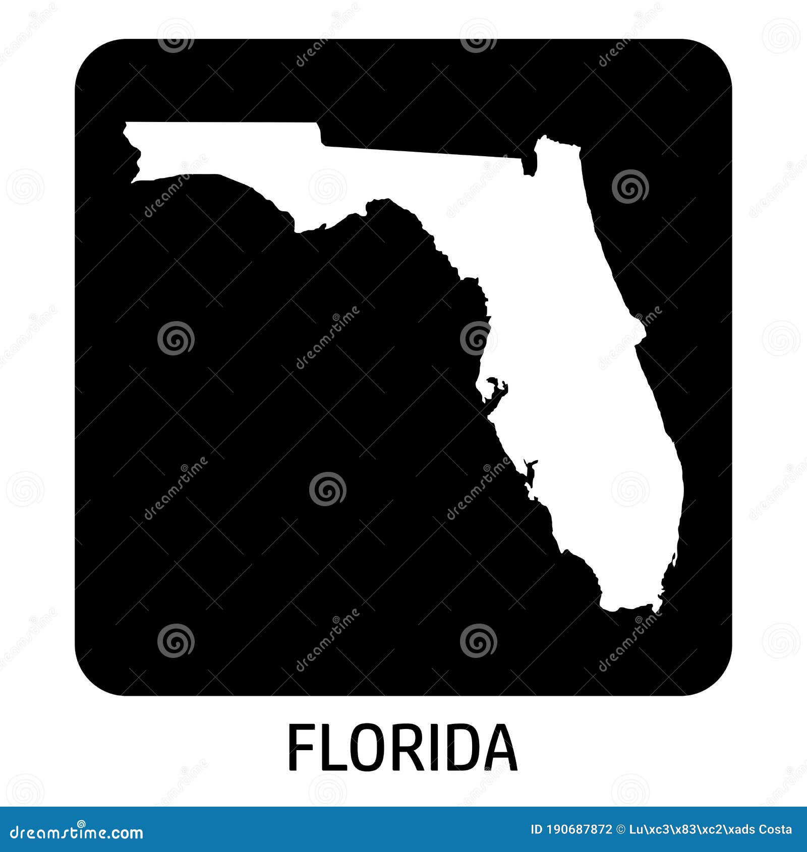 Florida Map Icon Stock Photo | CartoonDealer.com #190687872
