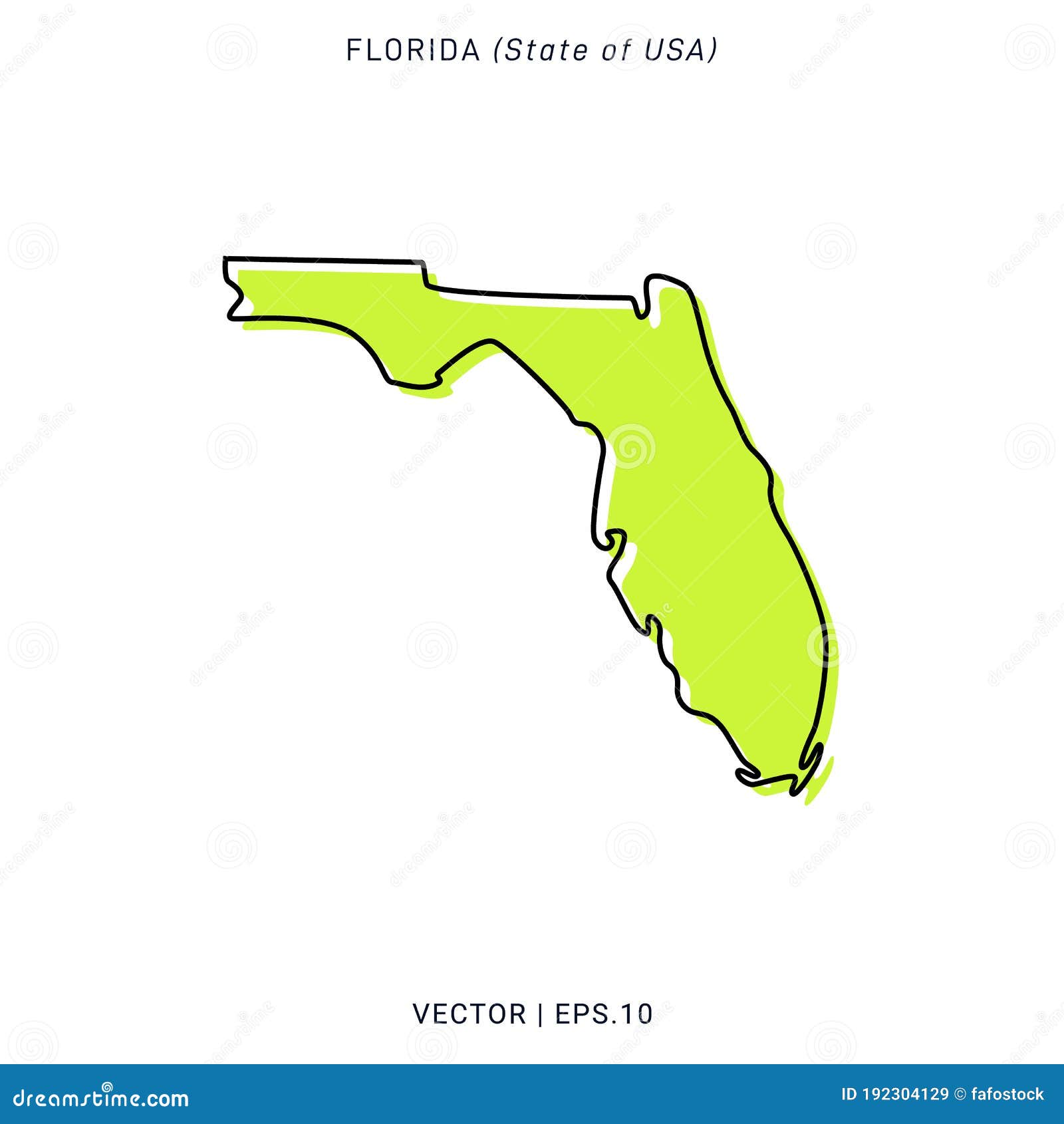 Florida Map Vector Design Template. Stock Vector - Illustration of ...