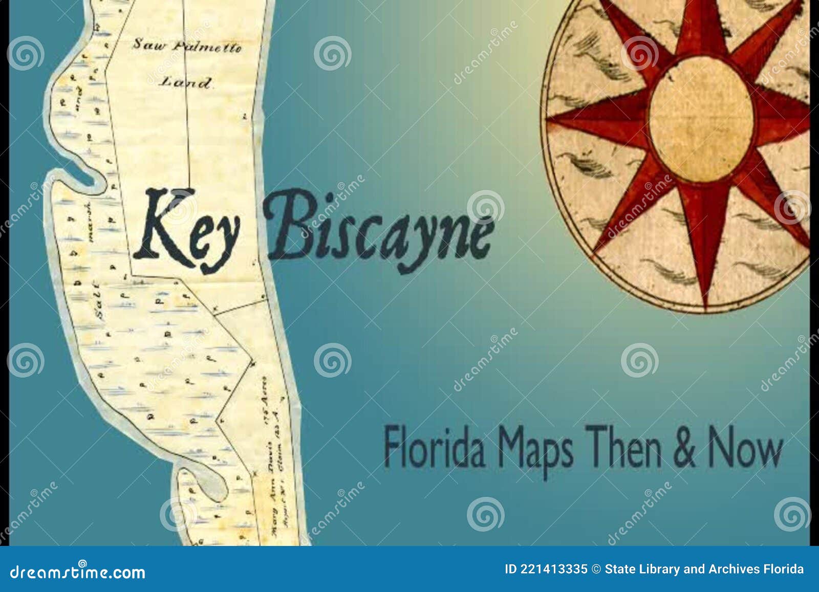 Florida Maps Then And Now: Key Biscayne Picture. Image: 221413335
