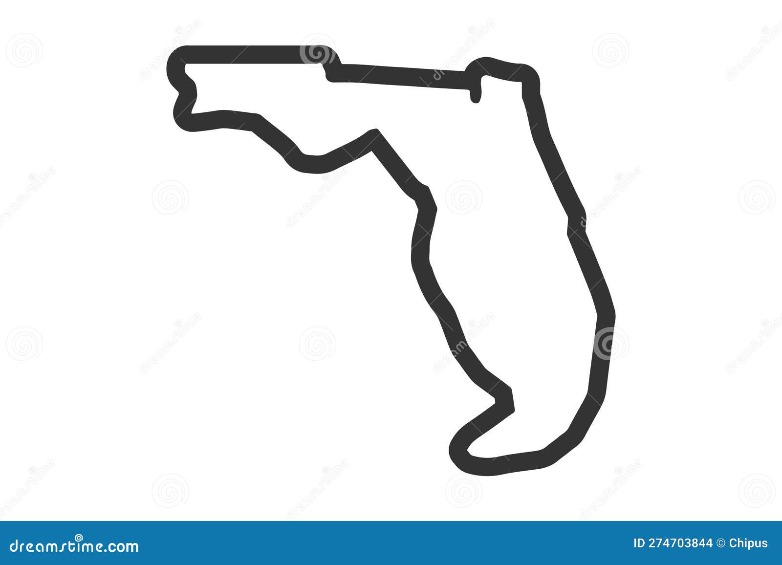 Florida Outline Symbol. US State Map. Vector Illustration Stock ...