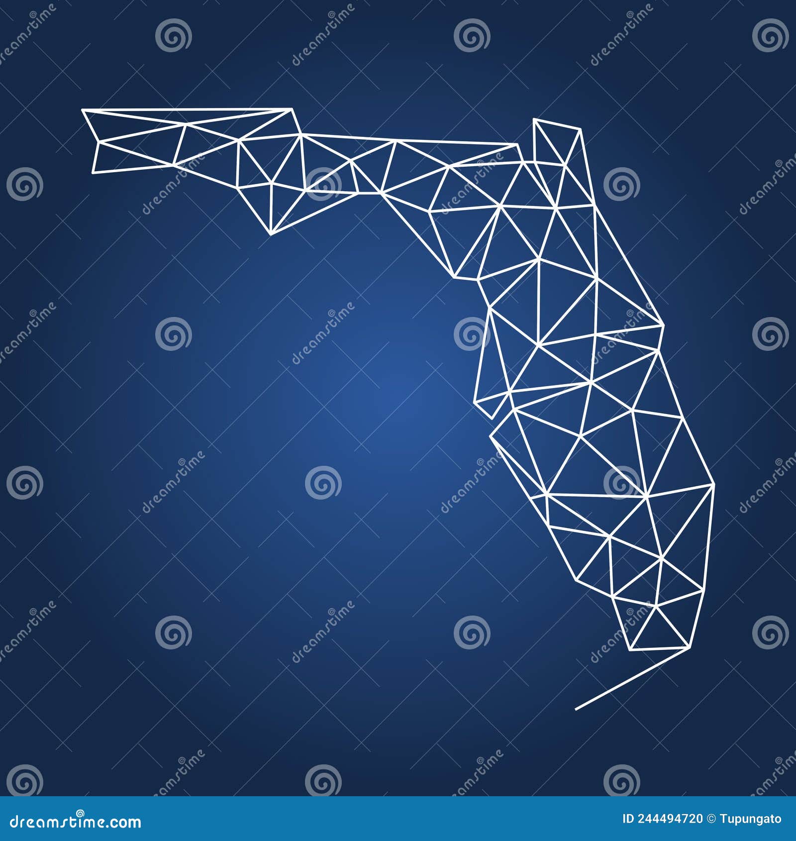 Florida State Simple Vector Map Stock Vector - Illustration of concept ...