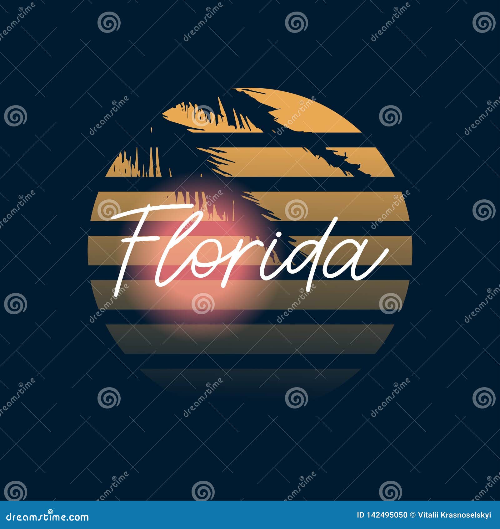 Florida Print. Typography Design. Pattern on Shirt. Florida ...