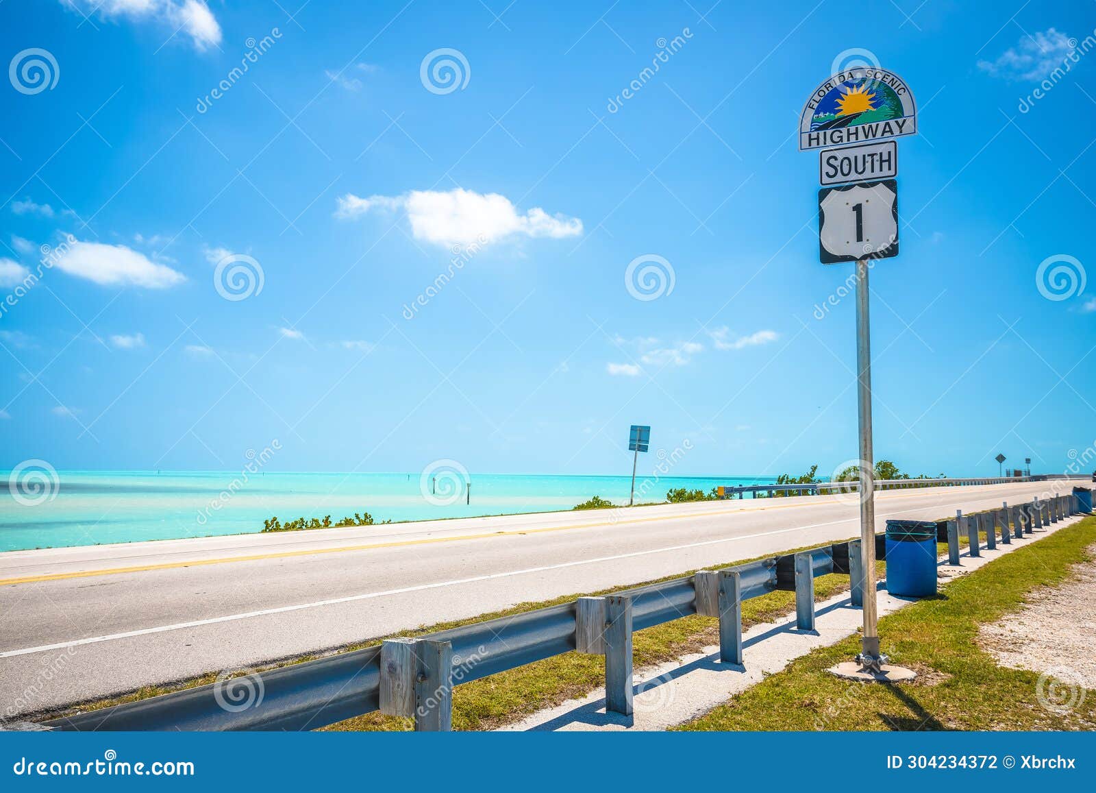 Florida Scenic Highway 1 on Florida Keys Scenic Drive Stock Photo ...