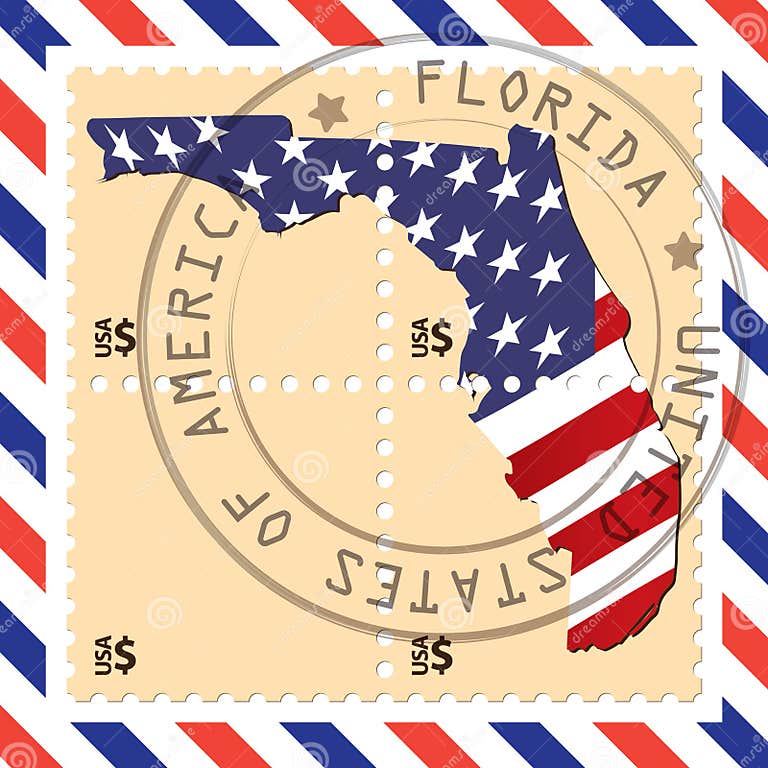 Florida Stamp. Vector Illustration Decorative Design Stock Vector ...