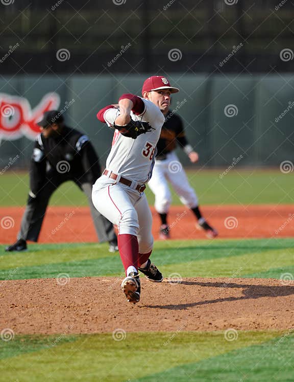 Florida State Baseball Lefty Pitcher Delivers Editorial Photography ...