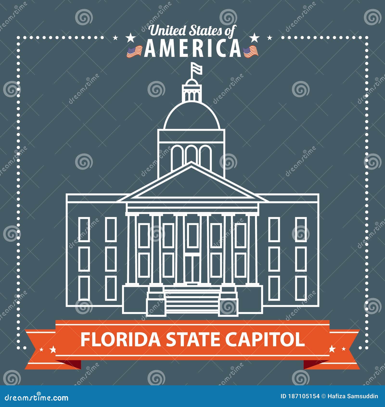 Florida State Capitol. Vector Illustration Decorative Design Stock ...