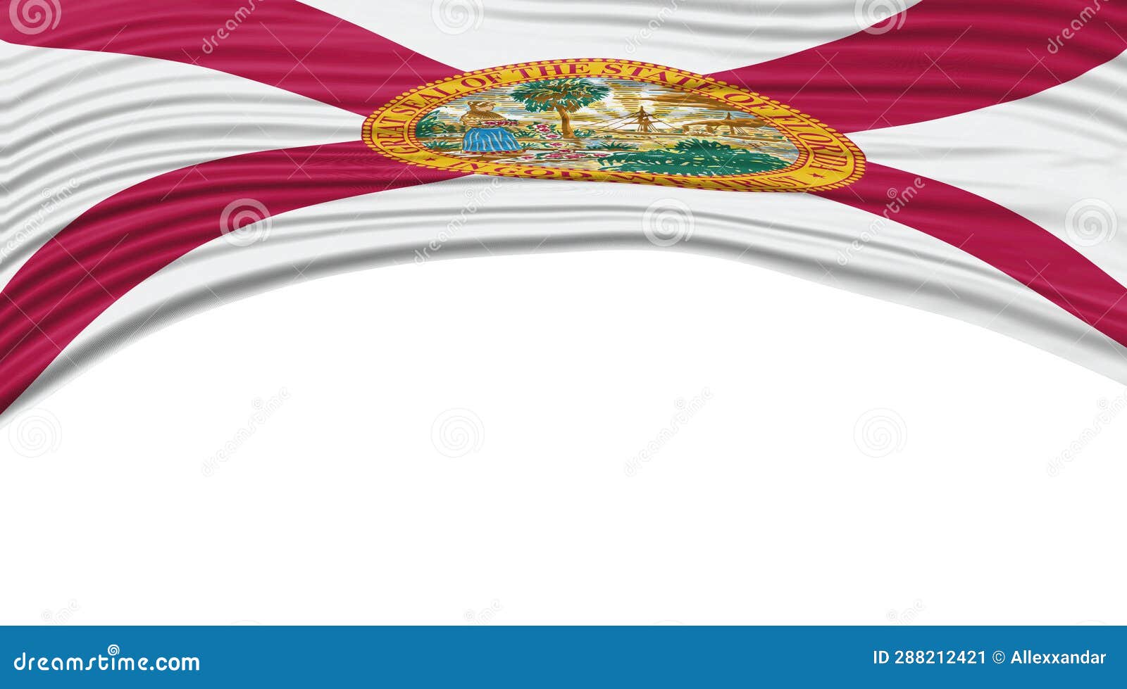 Florida State Flag Wave, Florida Flag Stock Illustration - Illustration ...