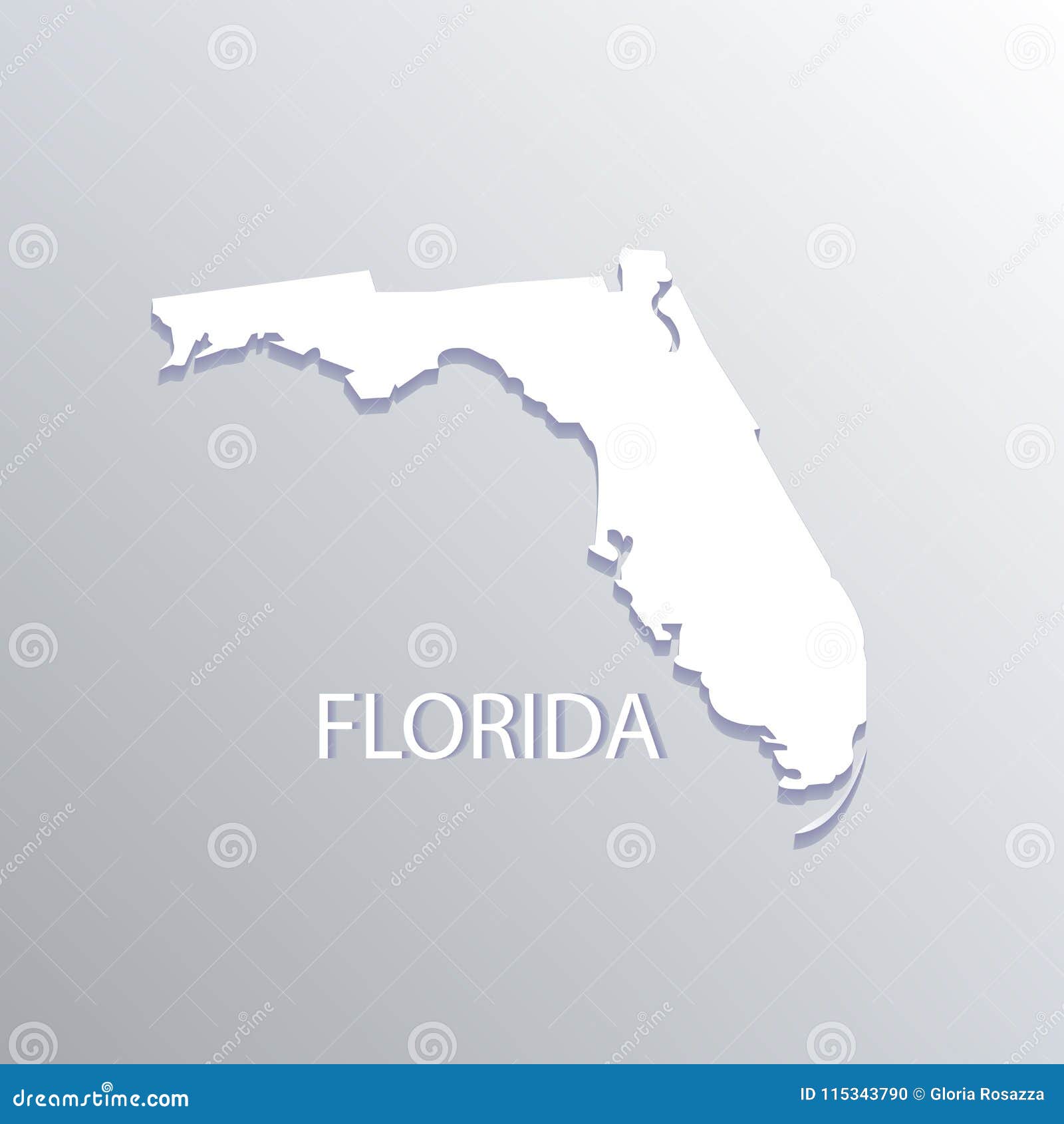 Florida State Flat Map Logo Vector Illustration Stock Vector ...